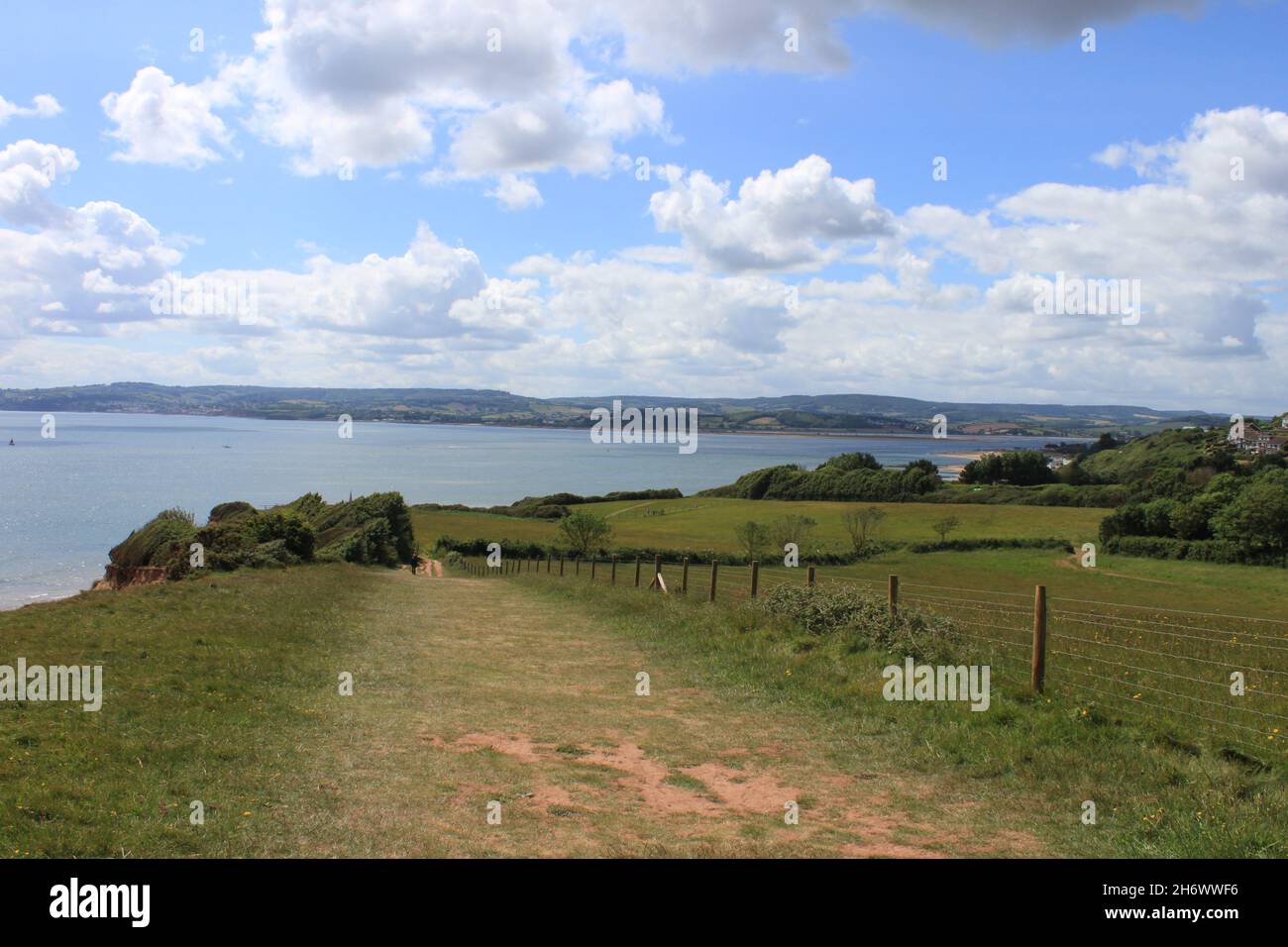 The England south west coast path. South Devon. England. UK Stock Photo ...