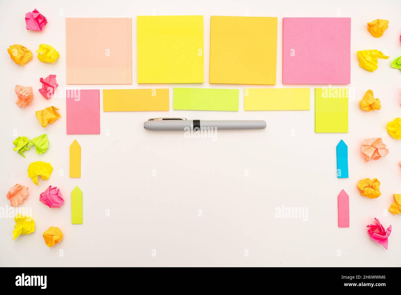 Multiple Assorted Collection Office Stationery Photo With Pens Pencils ...