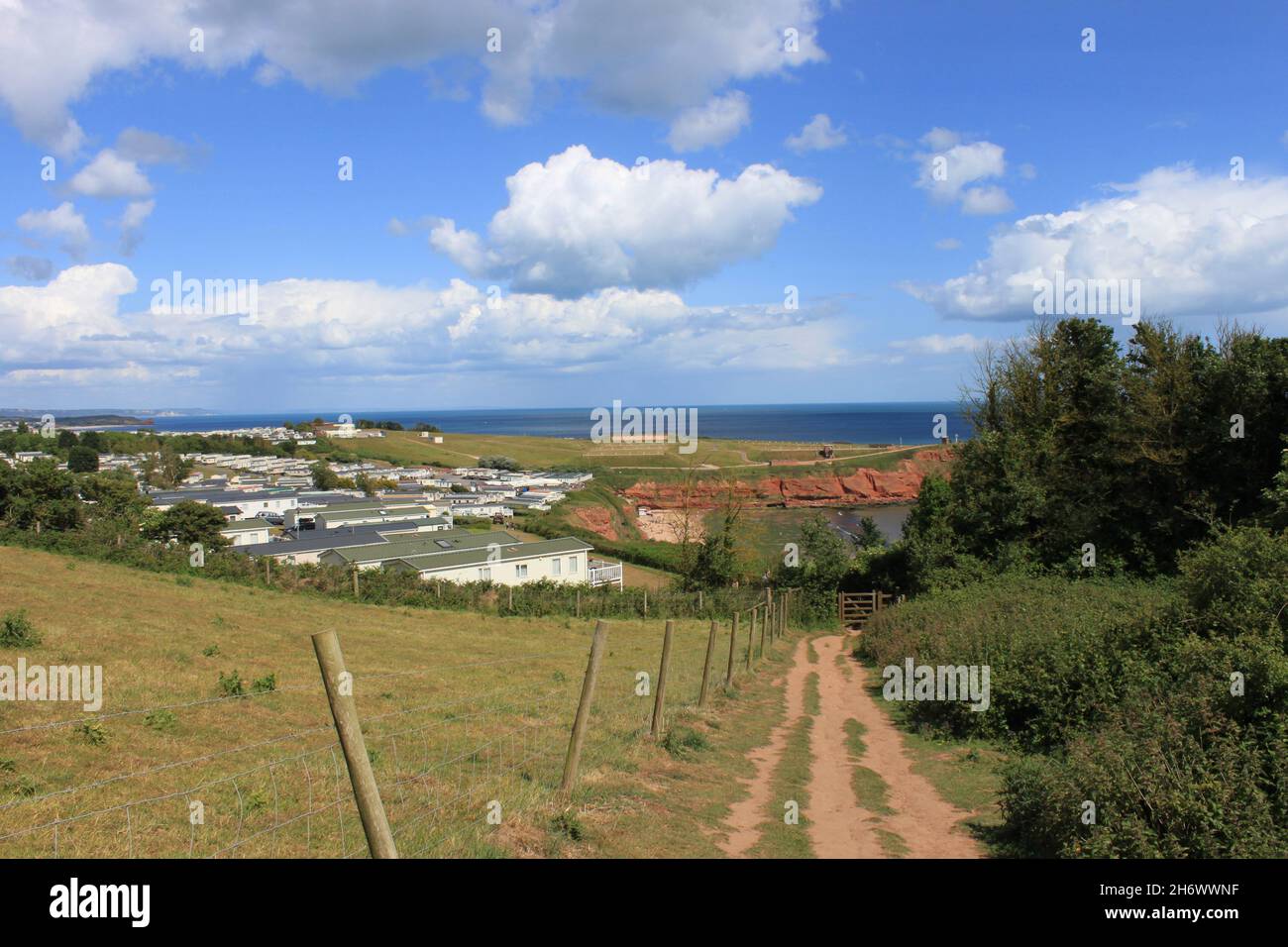 Devon Cliffs Holiday Park. The England south west coast path. South ...