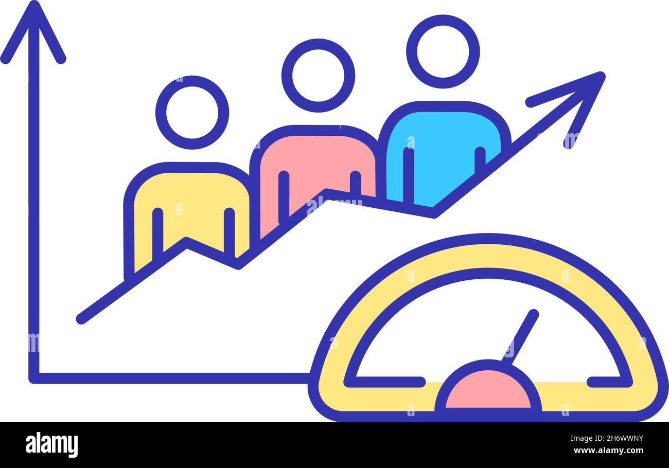 Social growth RGB color icon Stock Vector Image & Art - Alamy