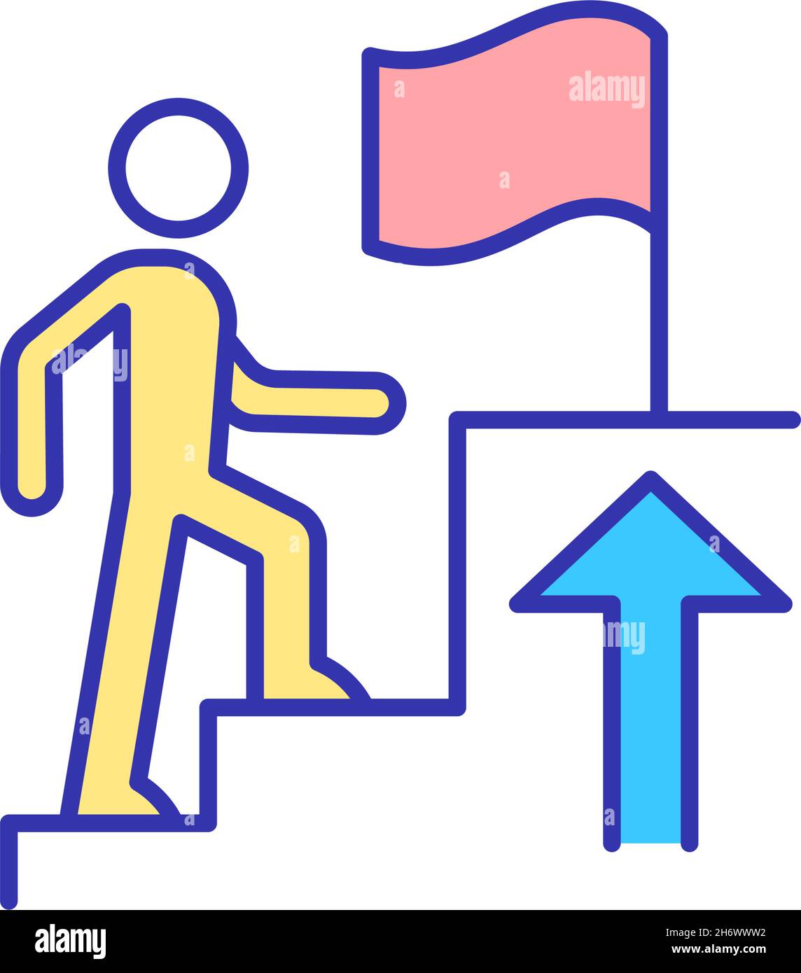 Goal accomplishment RGB color icon Stock Vector Image & Art - Alamy