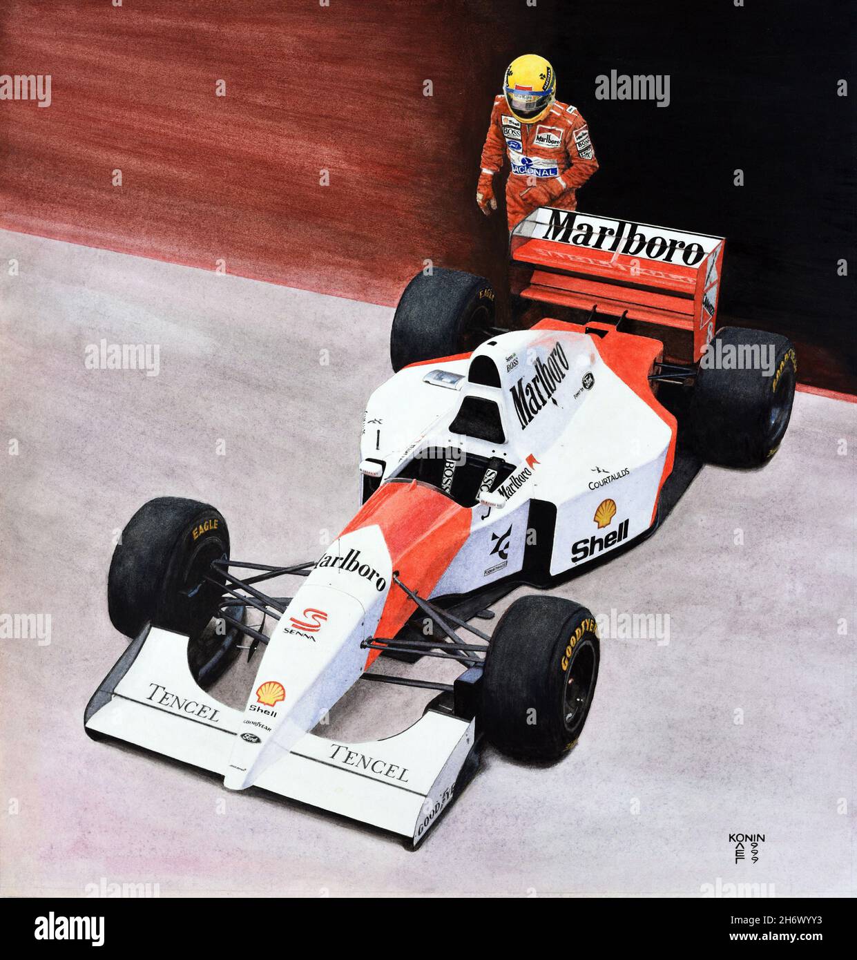 Ayrton Senna art Stock Photo - Alamy