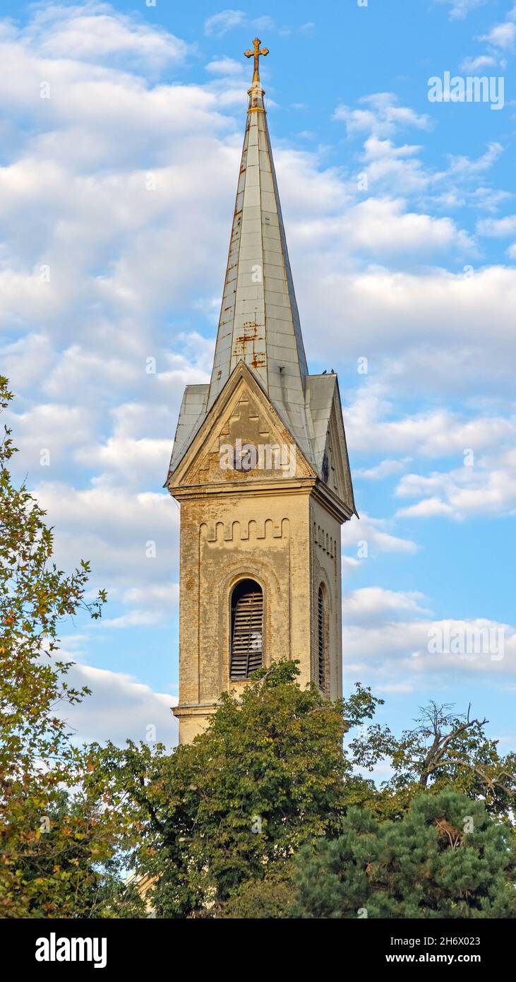 Christian Catholic Church Tower Landmark in Zabalj Stock Photo - Alamy