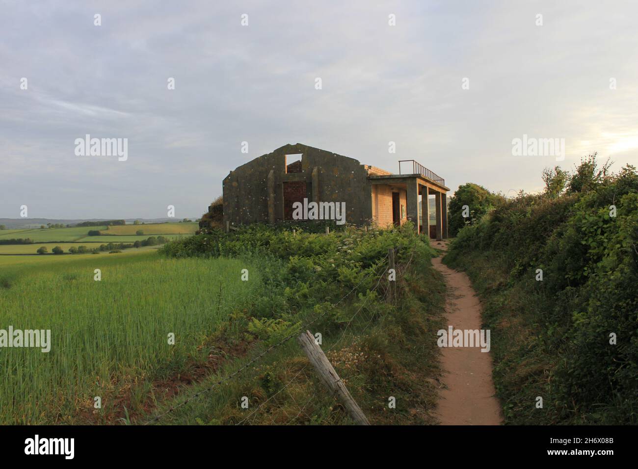 Brandy Head Observation Post. The England south west coast path. South ...