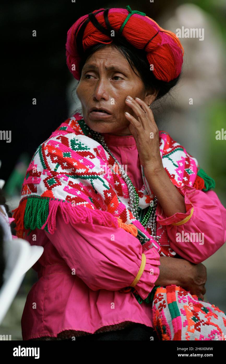 A woman from the Tenek indigenous group. Mexico. September 28, 2007 ...