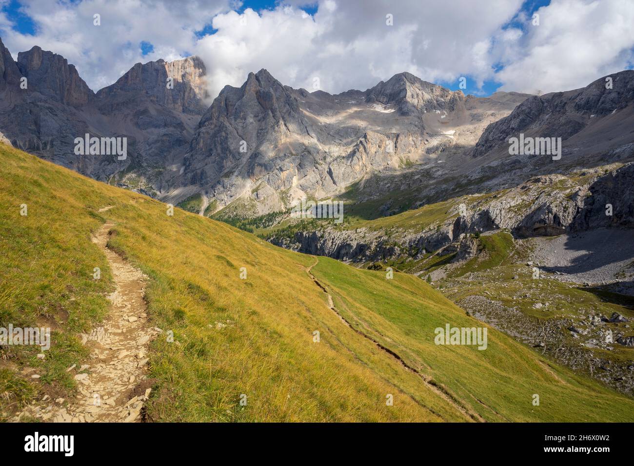 View of the Marmolada massif near Val Contrin. Dolomites Stock Photo ...