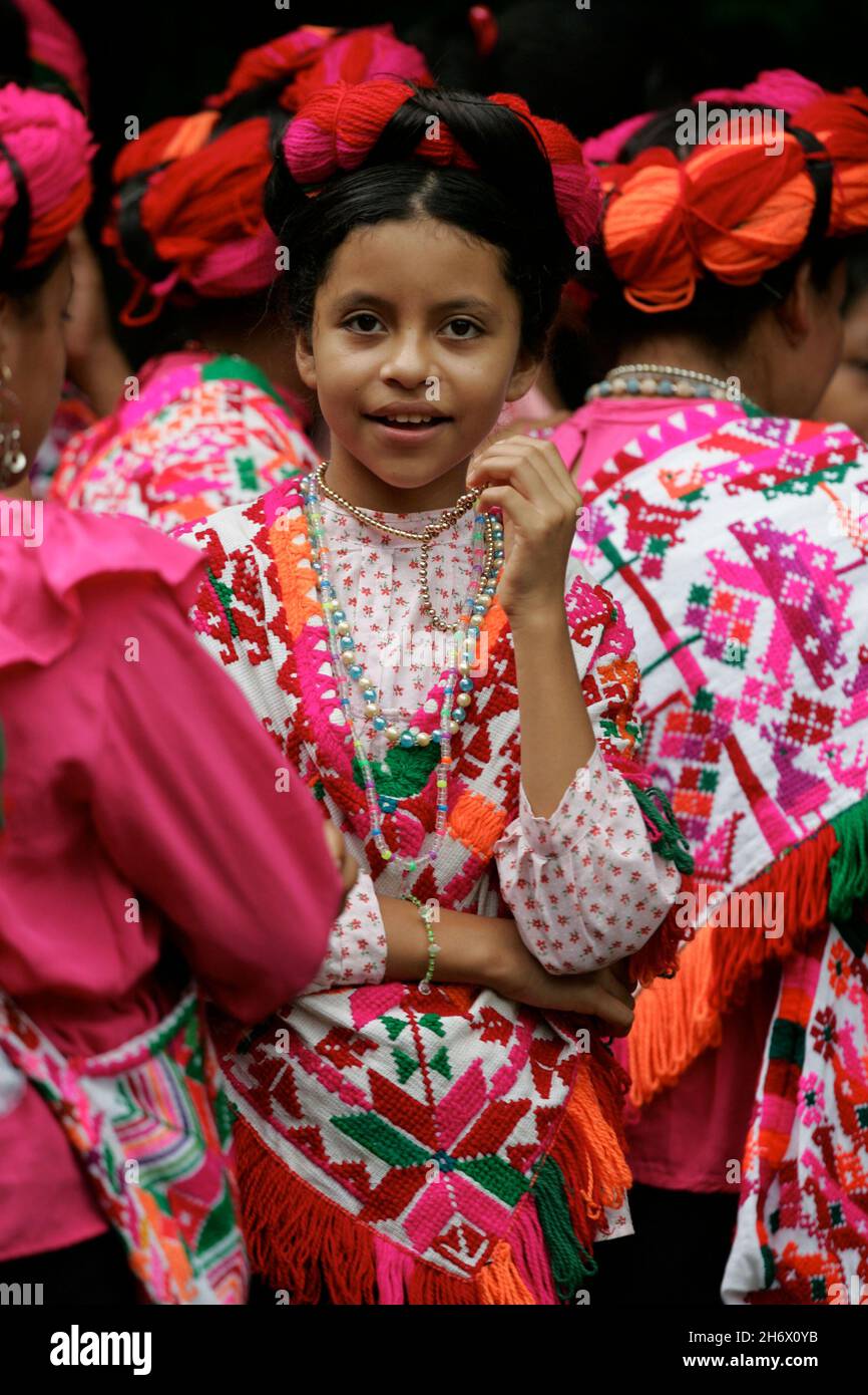 A young girl from the Tenek indigenous group. Mexico. September 29 ...