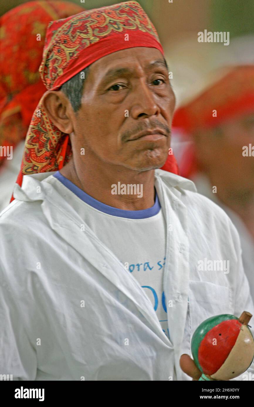 A man from the Nahuatl indigenous group. Mexico. September 29, 2007 ...