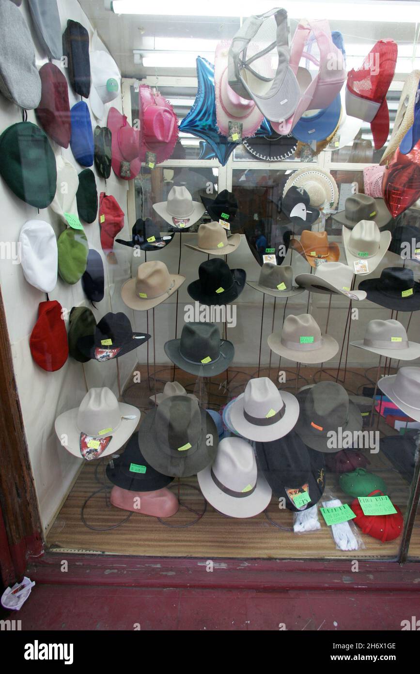 Hats are stored in downtown Oaxaca, Mexico Stock Photo - Alamy