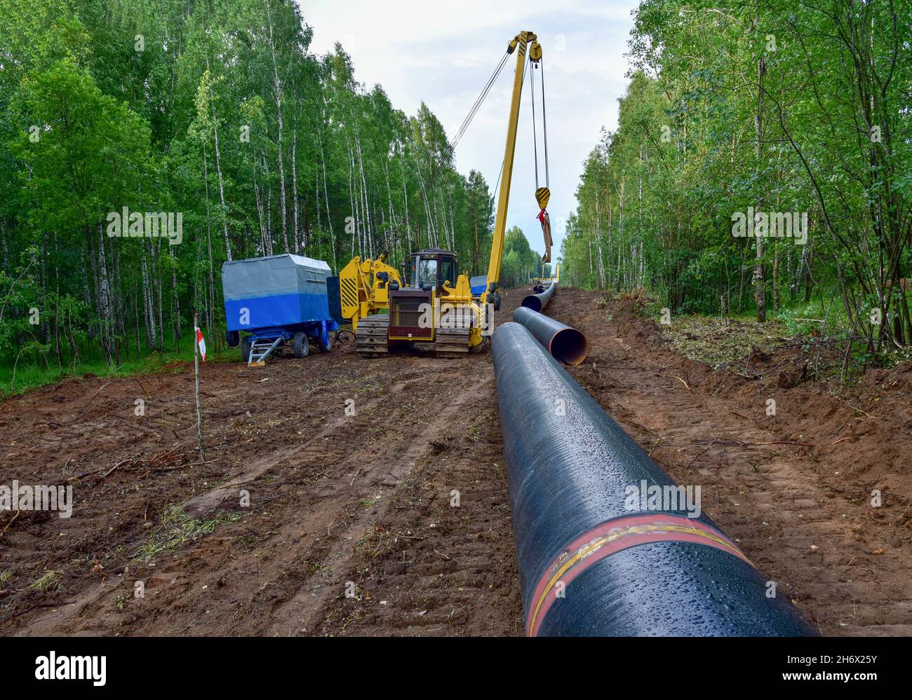 Construction Gas Pipeline Project. Natural Gas and Crude oil ...