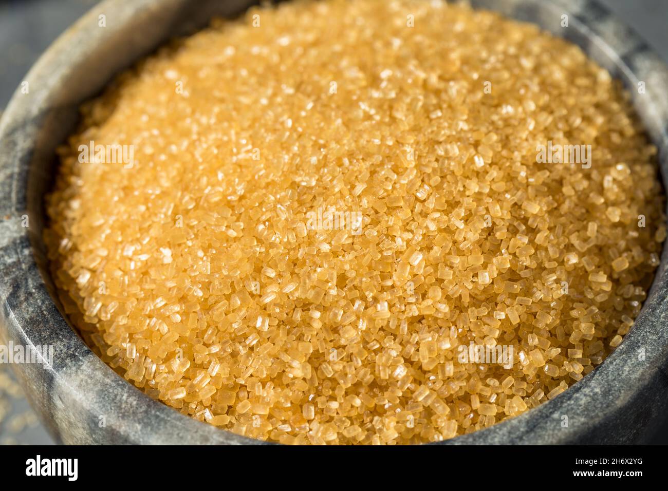 Raw Brown Organic Demerara Sugar in a Bowl Stock Photo - Alamy