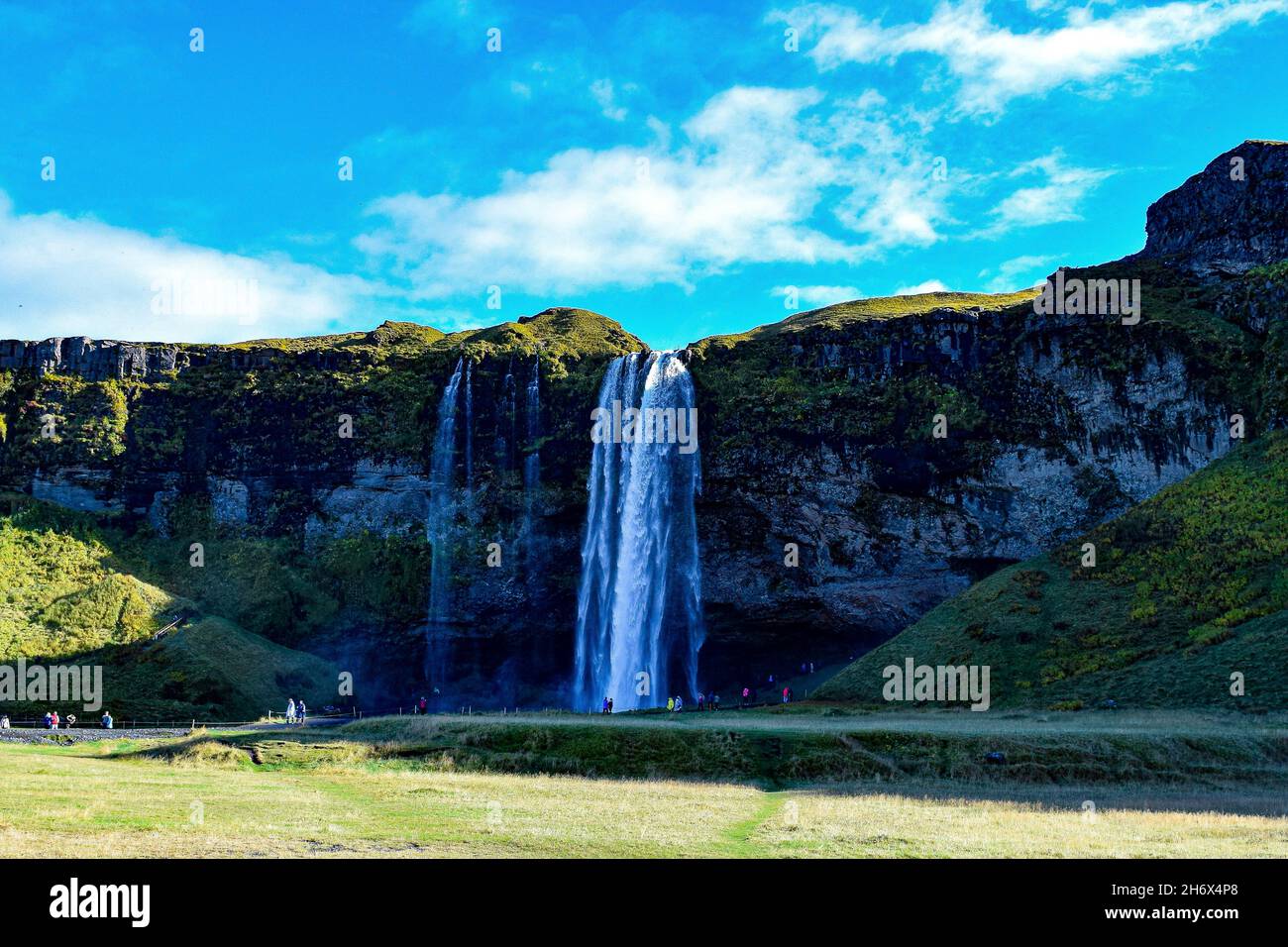 Blue Sky and Waterfall Stock Photo - Alamy
