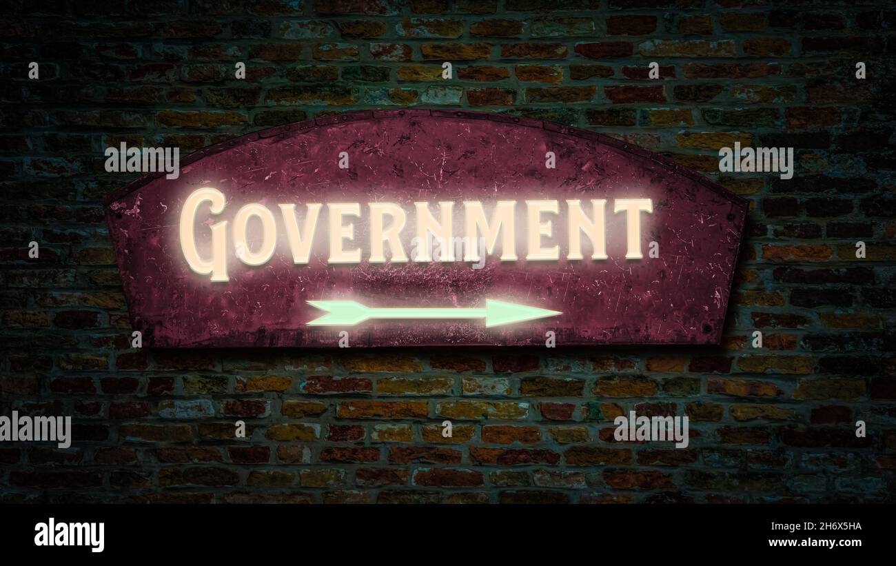 Street Sign the Direction Way to Government Stock Photo - Alamy
