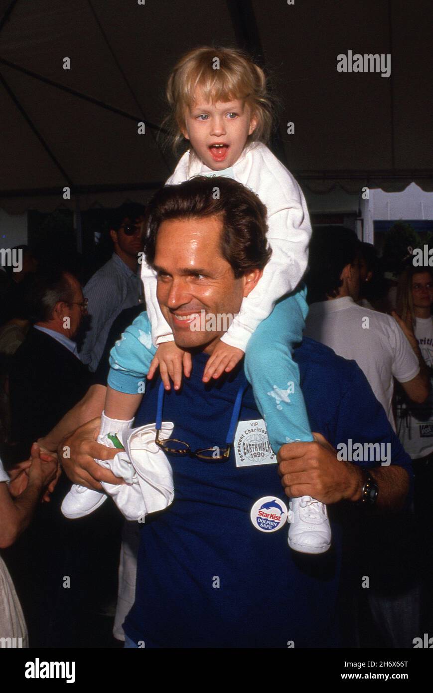 Gregory Harrison and daughter Emma Harrison attend the 1990 Permanent ...