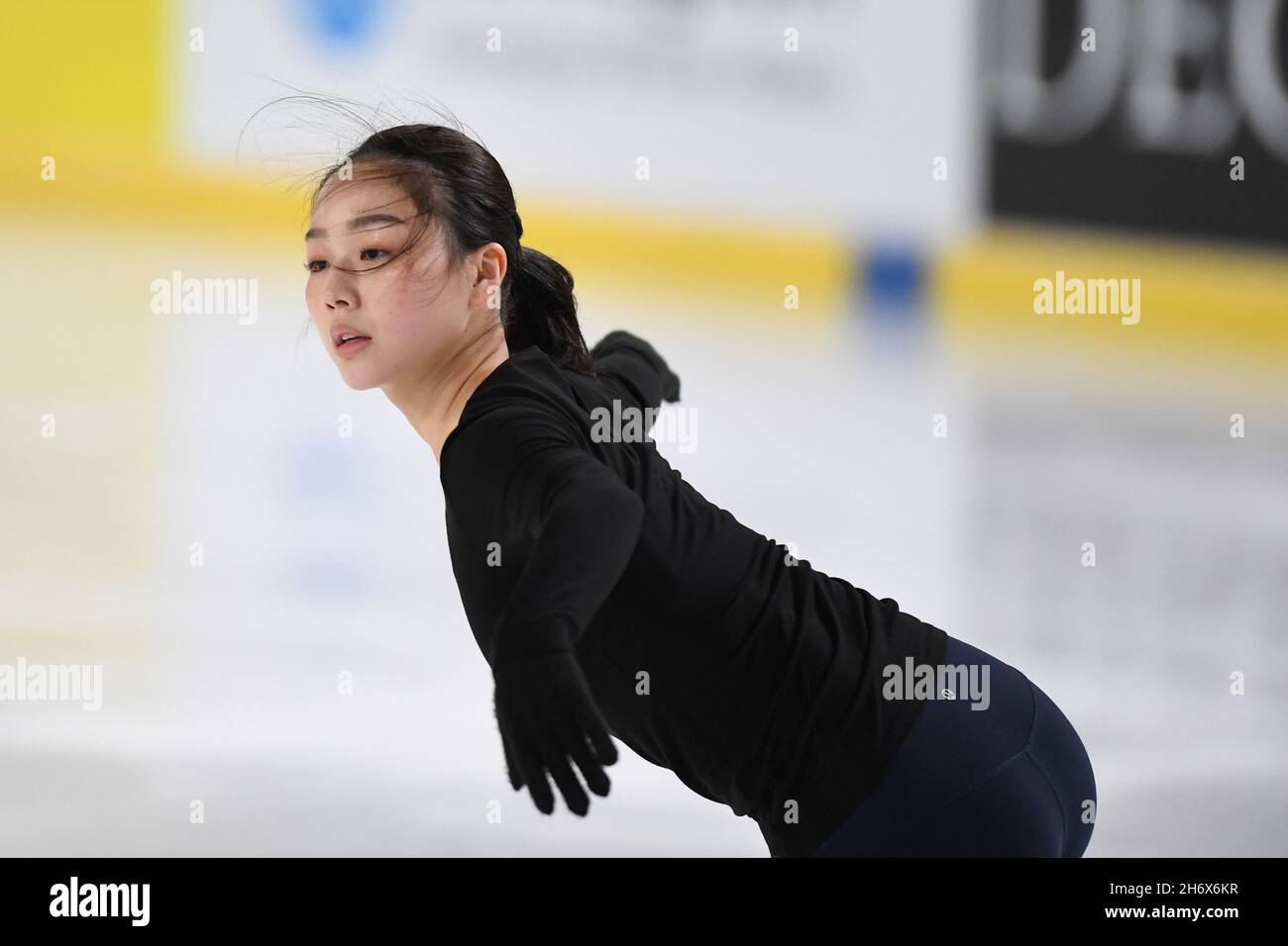Wakaba HIGUCHI (Japan), during practice, at the ISU Grand Prix of ...