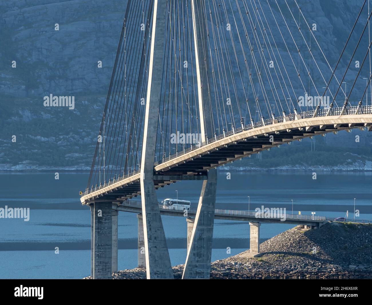 Helgeland bridge, connecting Sandnessjon with the norwegian mainland ...