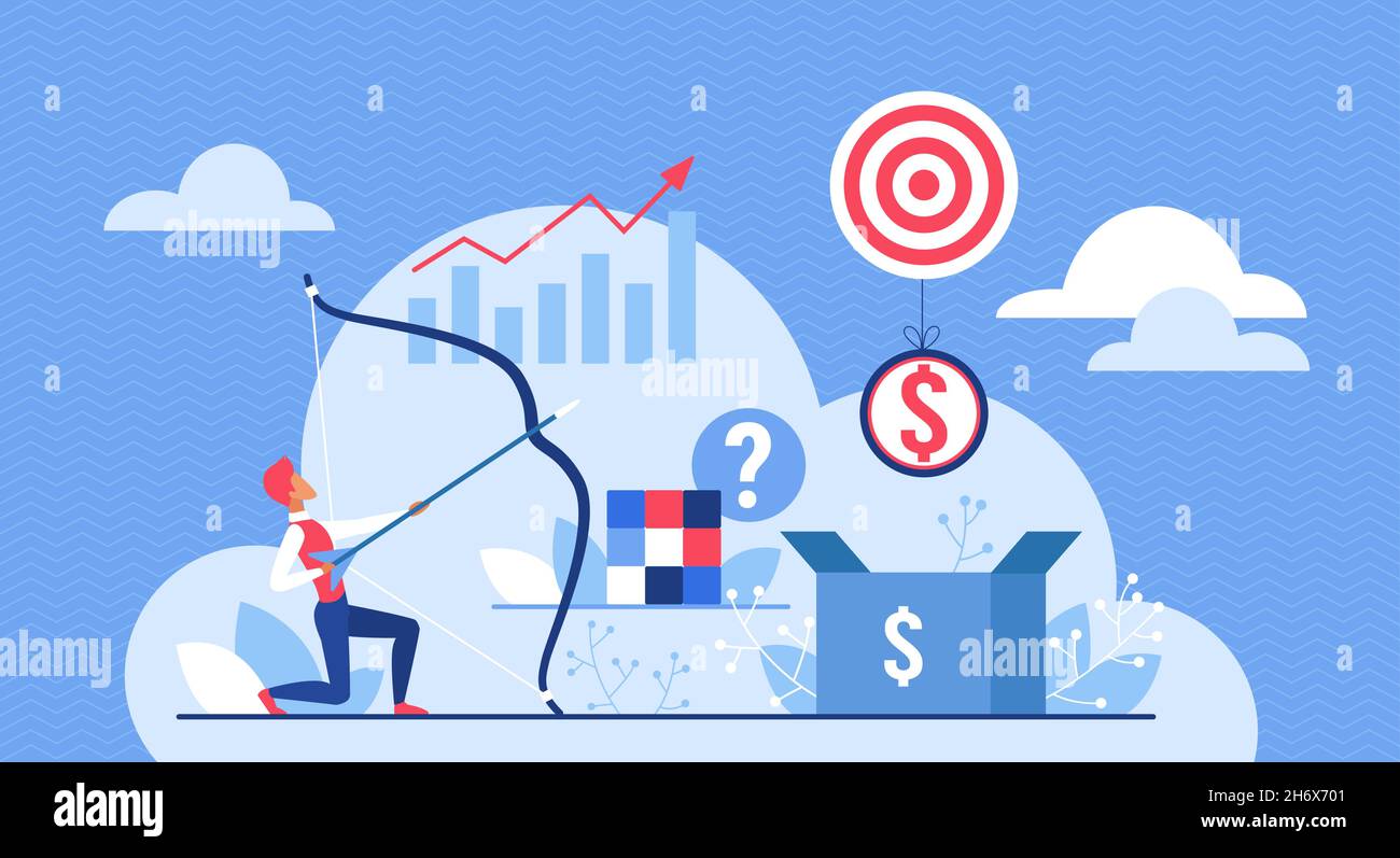 Businessman taking aim bow arrow Stock Vector Images - Alamy