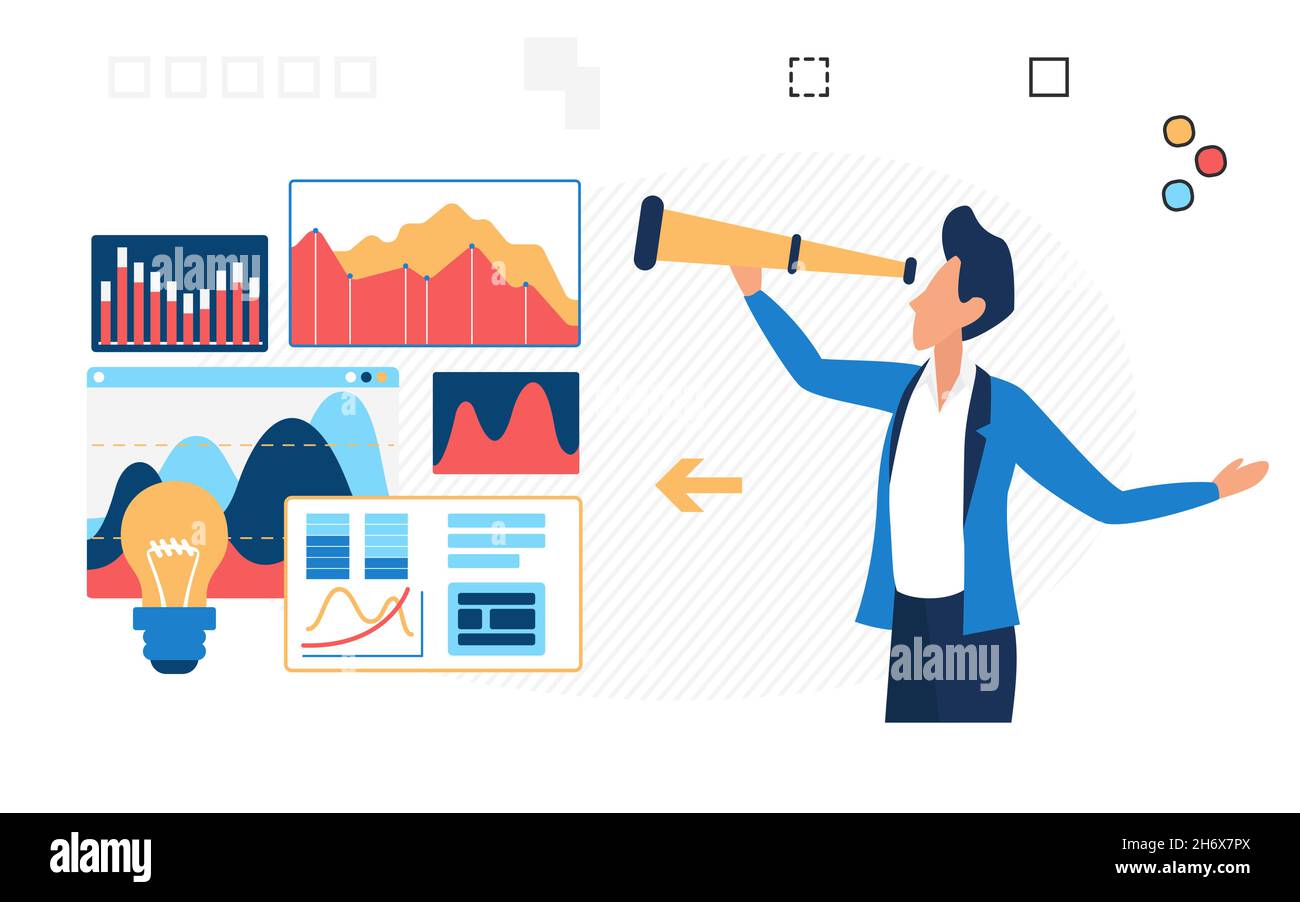 Presentation of inventory business performance indicators. Graphic and ...