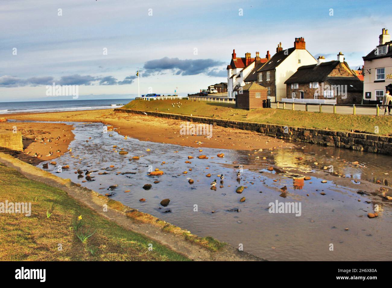 Sandsend - England Stock Photo - Alamy