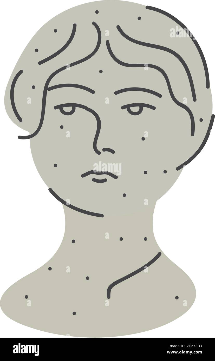 Female portrait head roman Stock Vector Images - Alamy