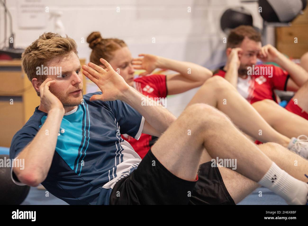 02/06/21 - Badminton England players Marcus Ellis & Lauren Smith during ...