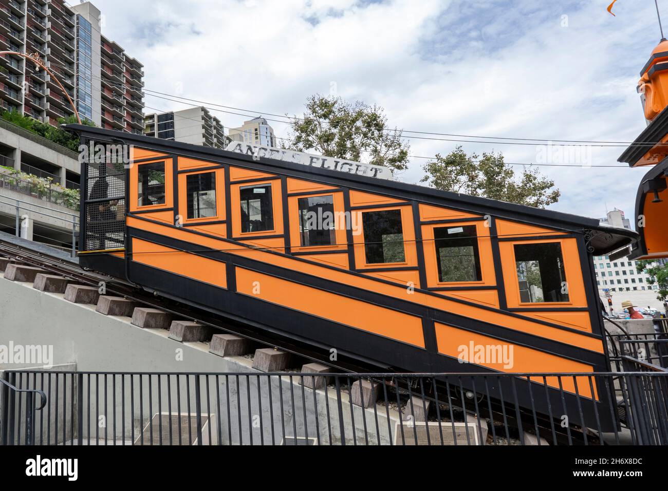 Los Angeles, USA – August 9, 2021: Angels Flight funicular railway in ...
