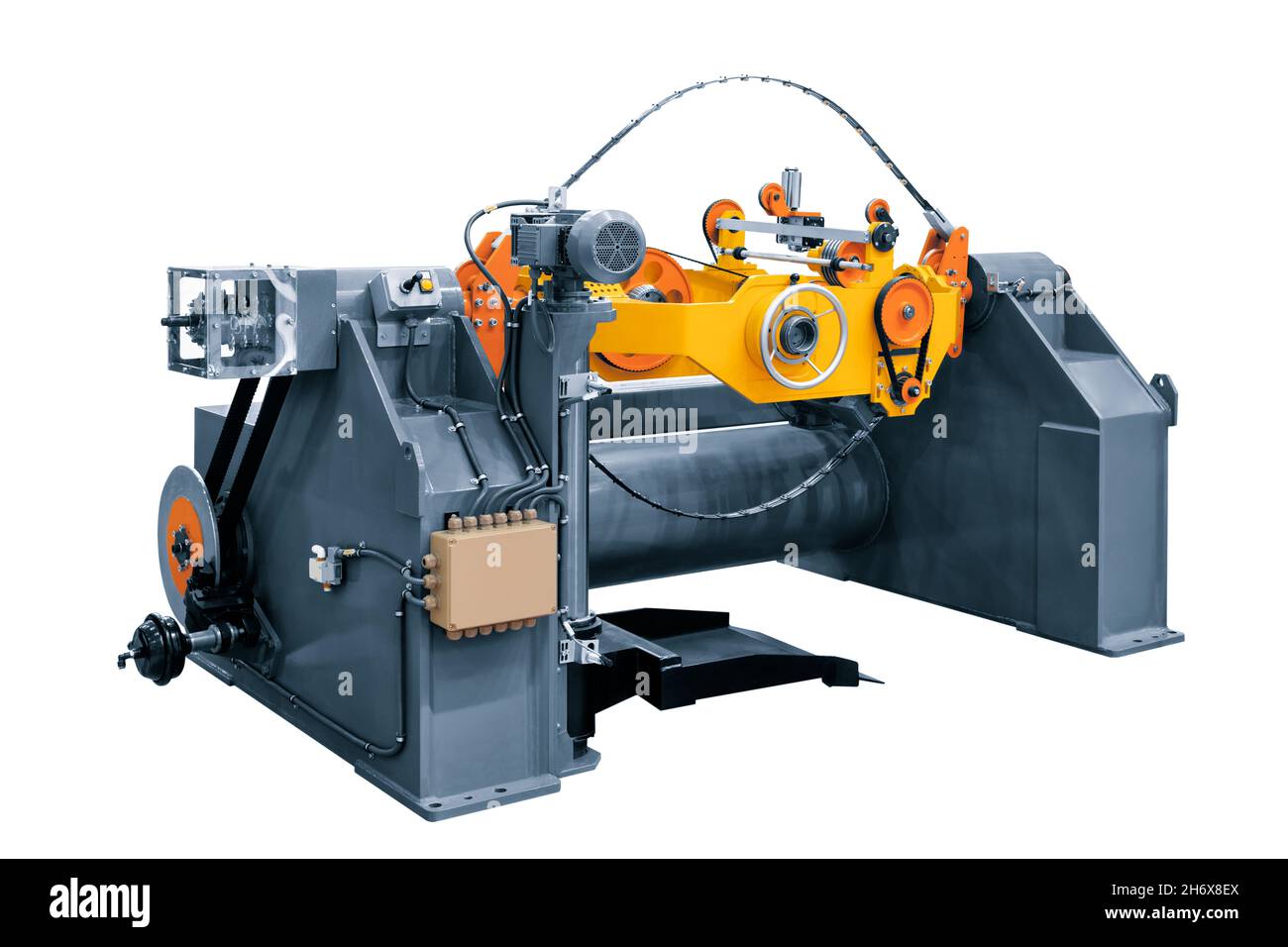 ndustrial machine for braiding shielding metal foil on a wire, cable ...