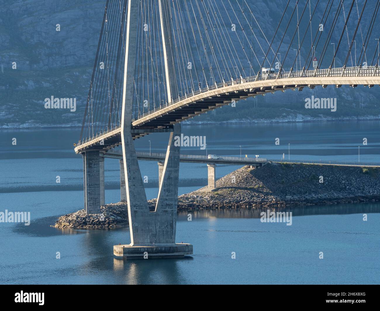 Helgeland bridge, connecting Sandnessjon with the norwegian mainland ...