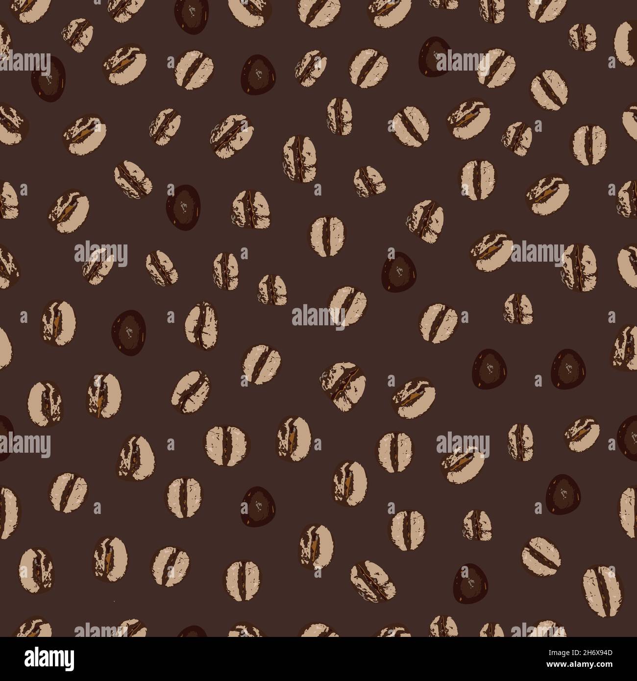 seamless vector texture. abstract background with coffee beans without ...