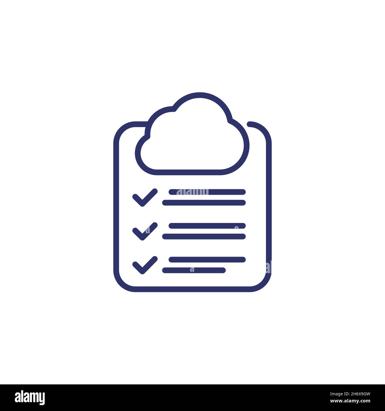 Cloud report icon outline hi-res stock photography and images - Alamy