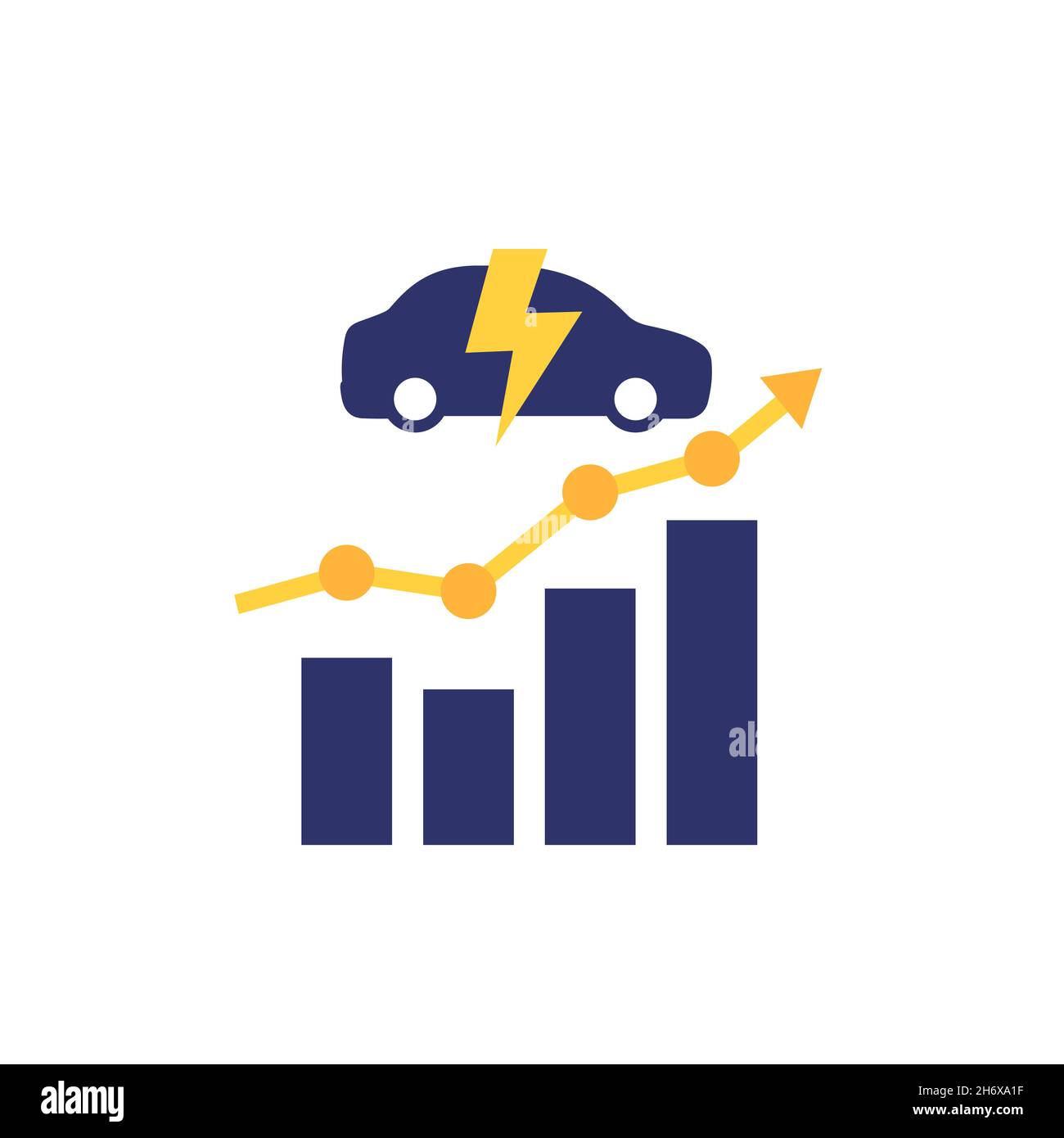 electric car, ev growing market icon, vector Stock Vector Image & Art ...