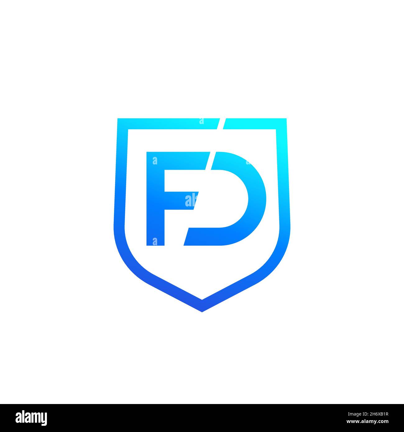 FD letters, logo design with a shield Stock Vector Image & Art - Alamy