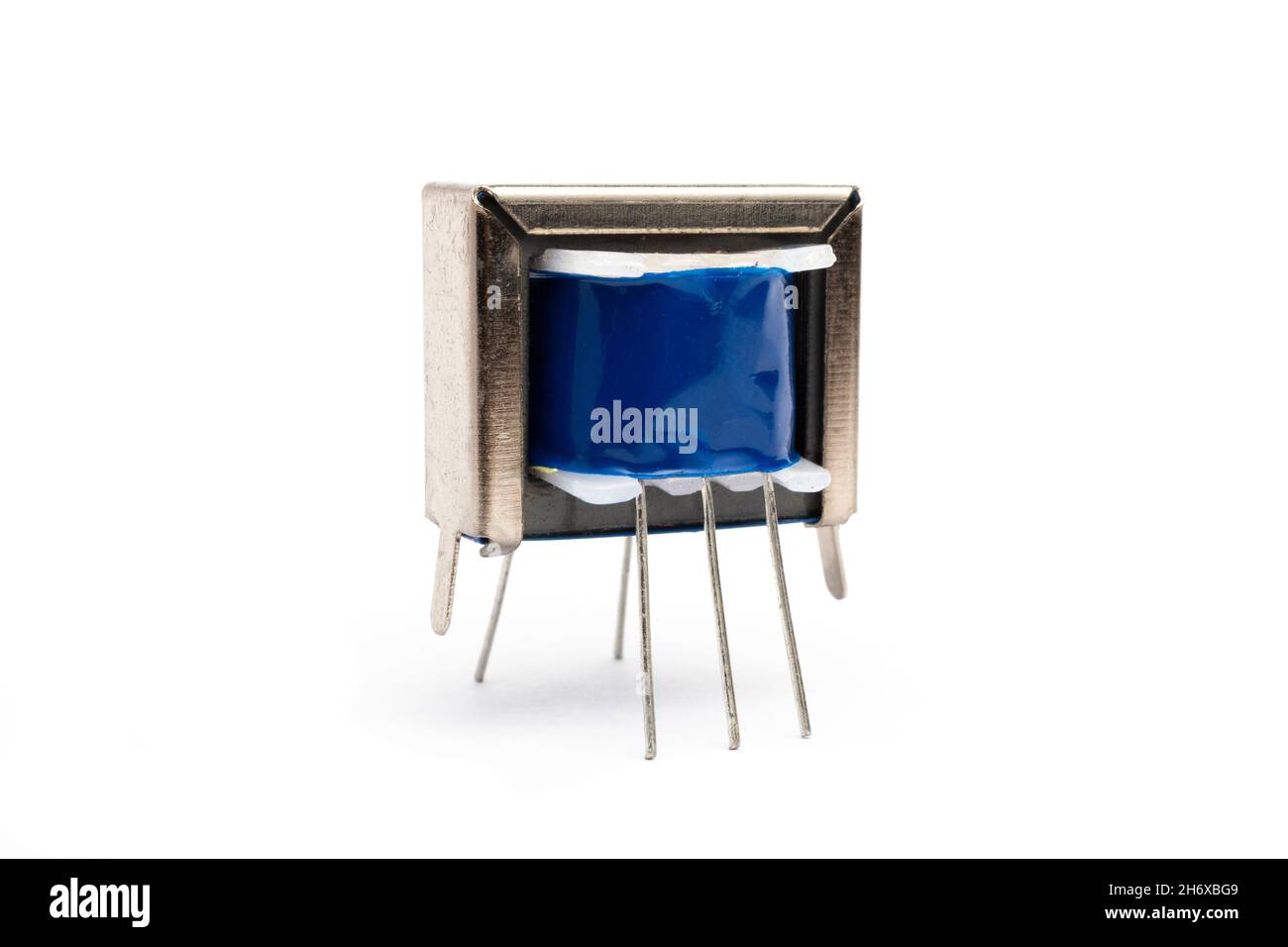 Miniature output transformer (LT77) isolated on white background Stock ...