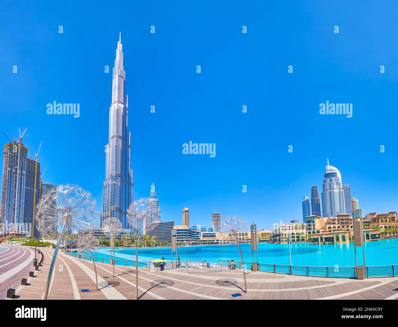 DUBAI, UAE - MARCH 3, 2020: Panoramic view on Dubai's most significant ...