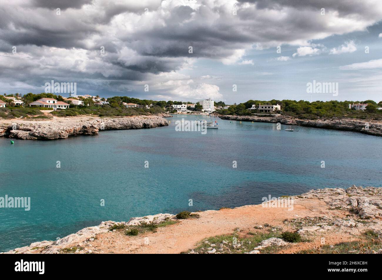 Coastal landscape of Menorca - Balearic Islands - Spain Stock Photo - Alamy