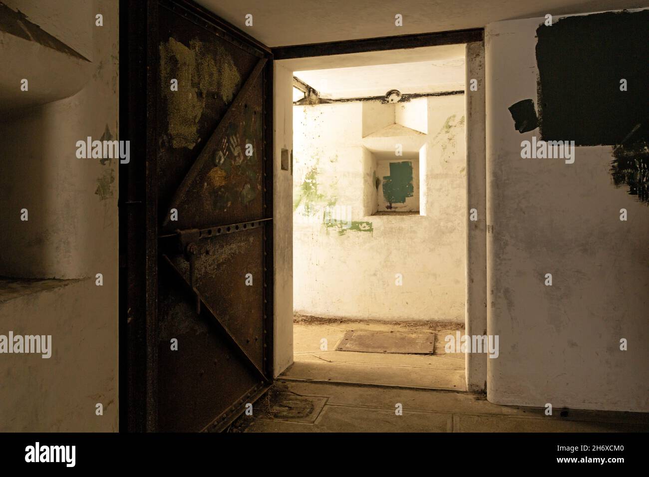 WA19772-00...WASHINGTON - Underground room and hallway in a battery at ...