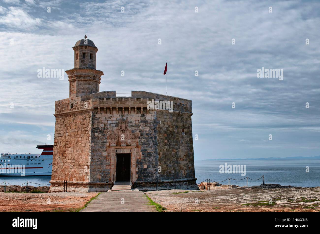 Defensive military architecture of the island of Menorca Stock Photo ...