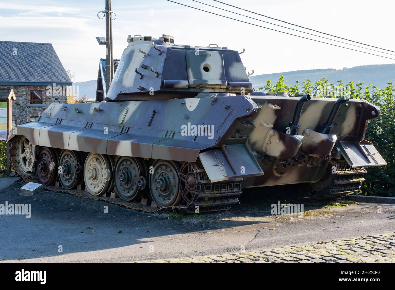 Stoumont, Belgium - October 29, 2021. This German Tiger II tank (Panzer ...
