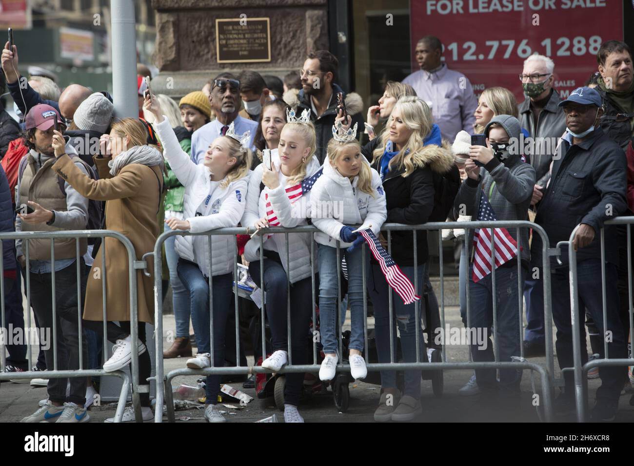 2021 Veterans Day Parade along 5th Avenue. New York City hosts the largest Veterans Day Parade ...