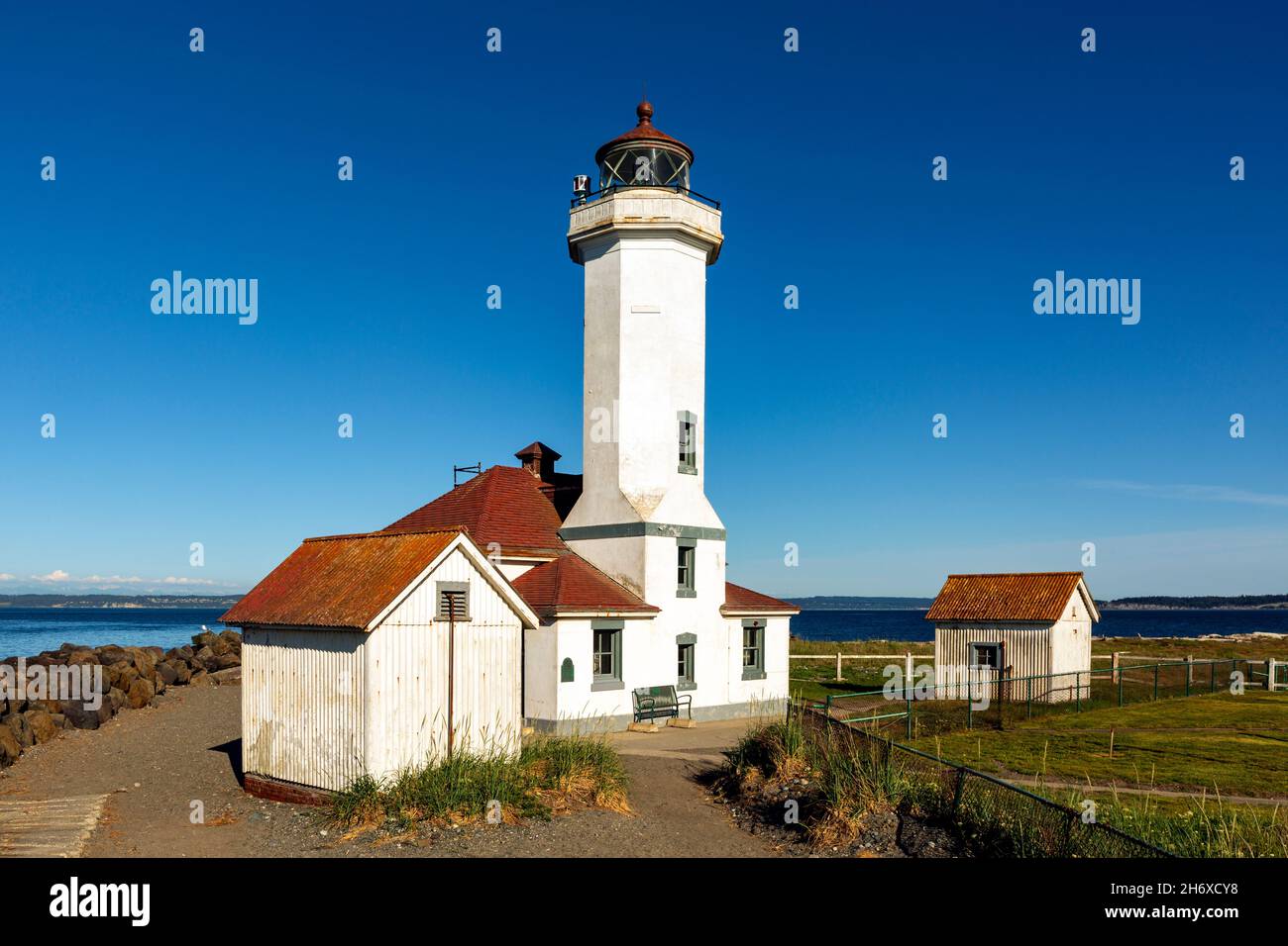 WA19780-00...WASHINGTON - Point Wilson Lighthouse overlooking the ...