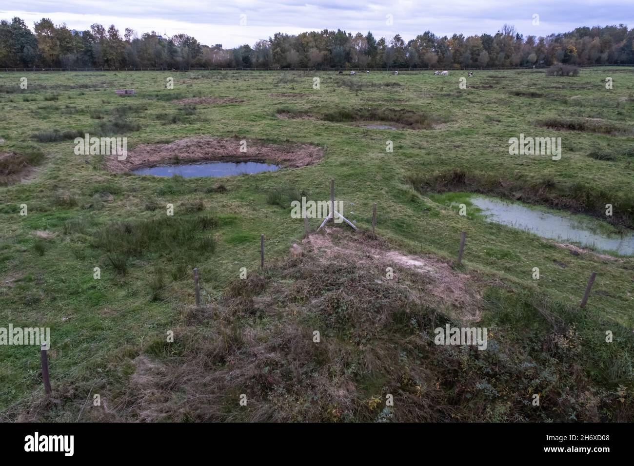 Hasselt, Belgium - October 29, 2021. Bomb Craters in Tommelen nature ...