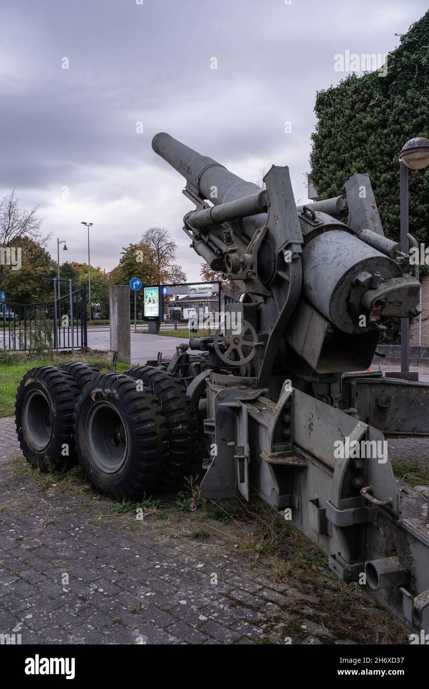 Hasselt, Belgium - October 29, 2021. American 203mm Howitzer M1A1 ...