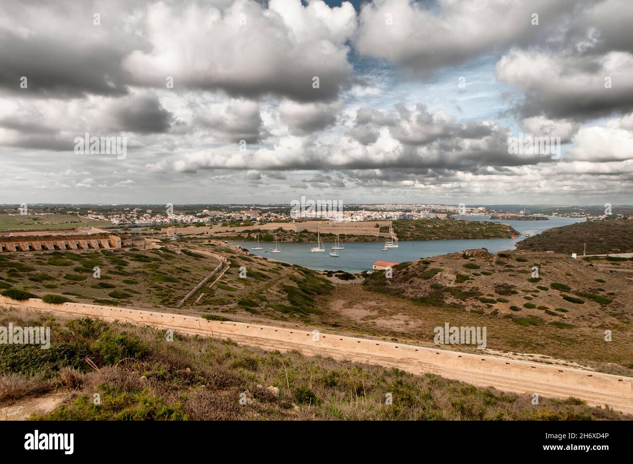 Defensive military architecture of the island of Menorca Stock Photo ...