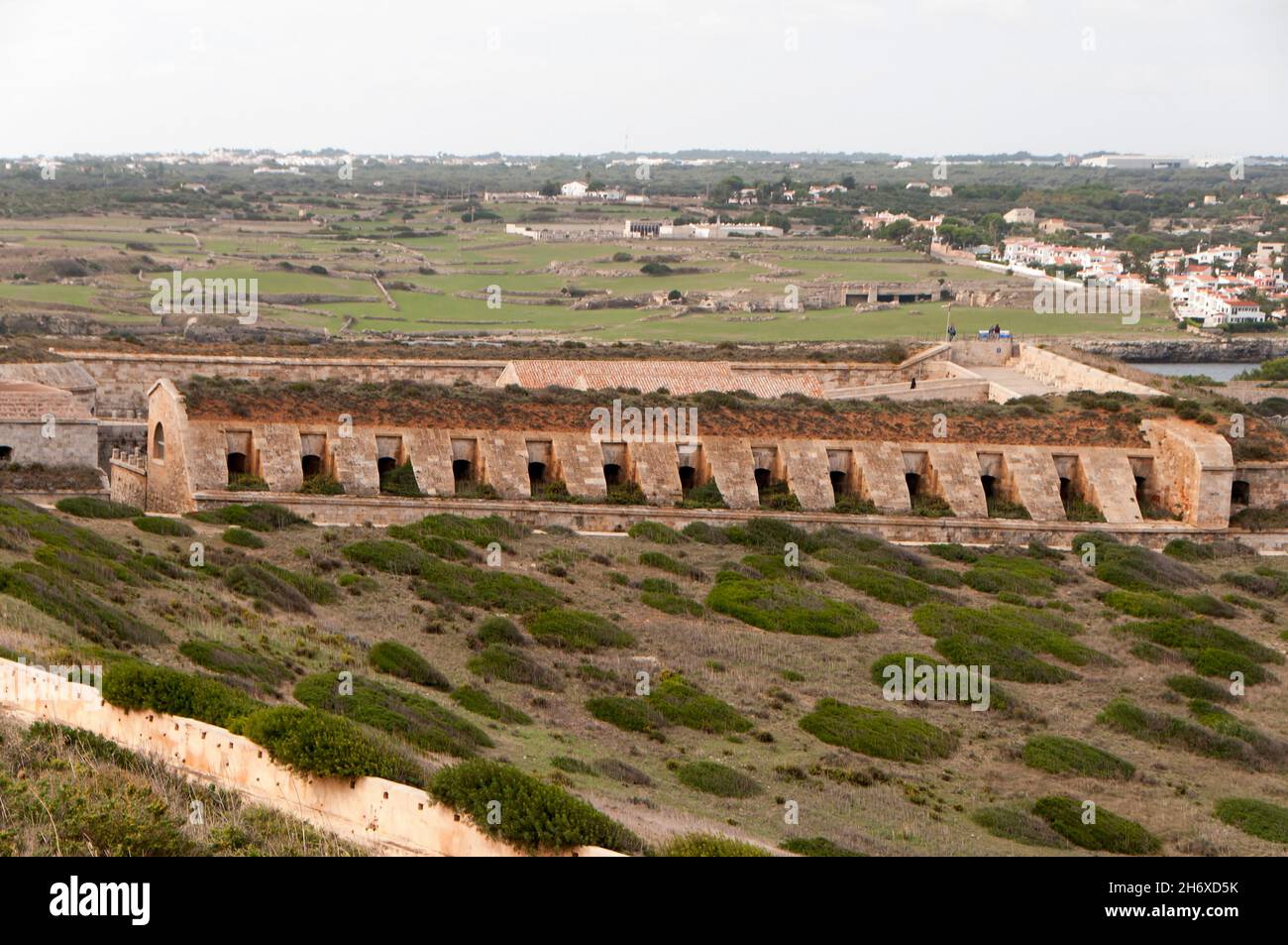 Defensive military architecture of the island of Menorca Stock Photo ...