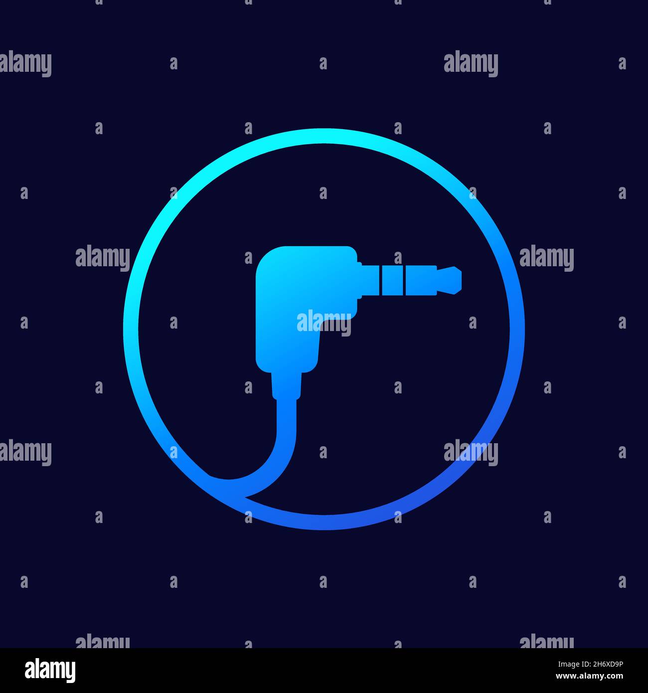 Microphone icon in circle Stock Vector Images - Alamy