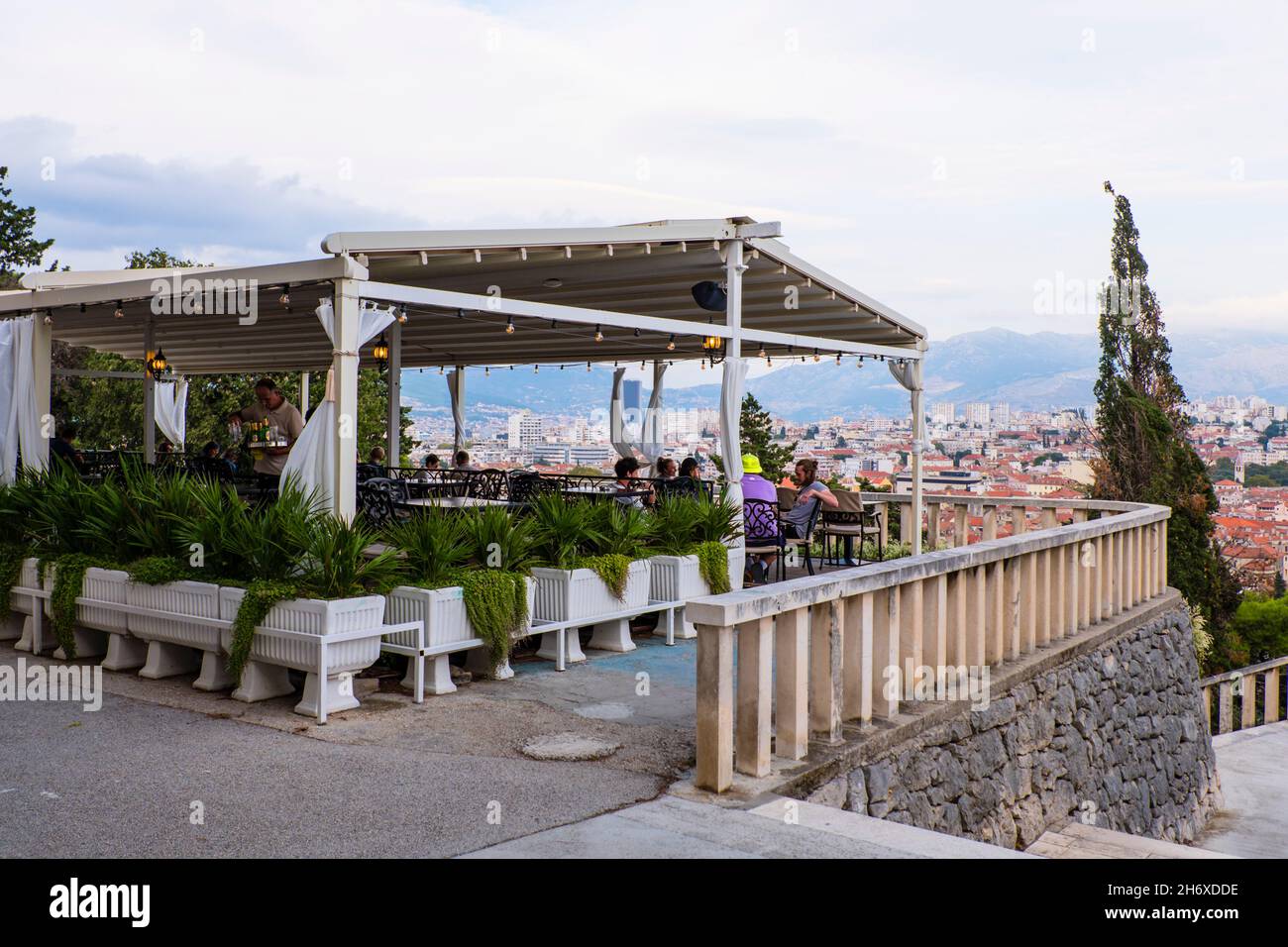 Spalato Viewpoint, cafe, Marjan Hill, Split, Croatia Stock Photo - Alamy