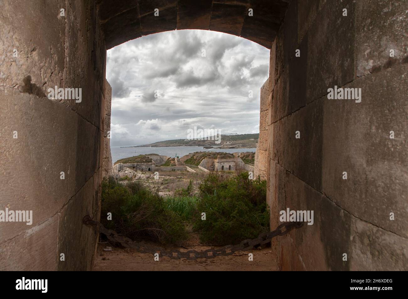 Defensive military architecture of the island of Menorca Stock Photo ...