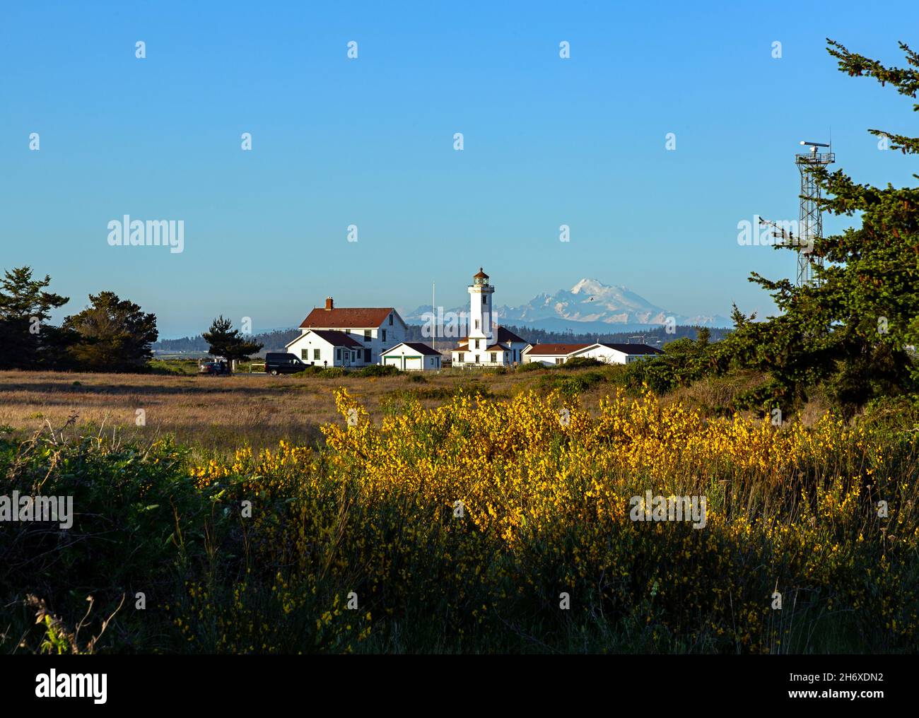 WA19793-00...WASHINGTON - Point Wilson Lighthouse and Mount Baker ...