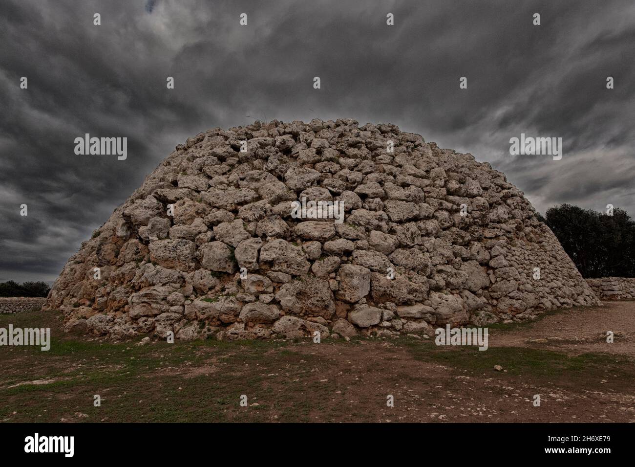 rock formation of the talayotic culture in menorca - balearic islands ...