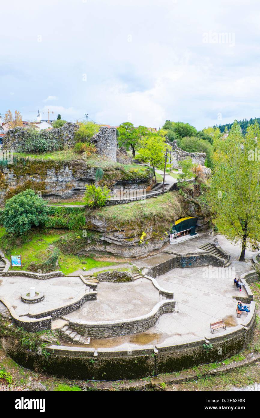 Ribnica fortress ruins, Stara Varos, old town, Podgorica, Montenegro ...